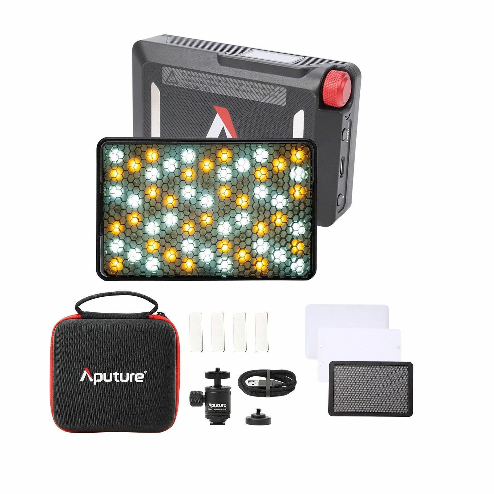 Aputure MC Pro RGBWW LED On Camera Video Light, 2000K-10000K Поддержка магнитного притяжения Защита IP65 15 встроенных световых эффектов и управление через приложение