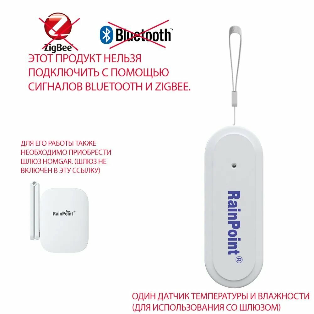 Один Wi-Fi Smart датчик температуры и влажности, миниатюрный термогигрометр, дистанционное управление через приложение, внутри и снаружи, водонепроницаемость IP54