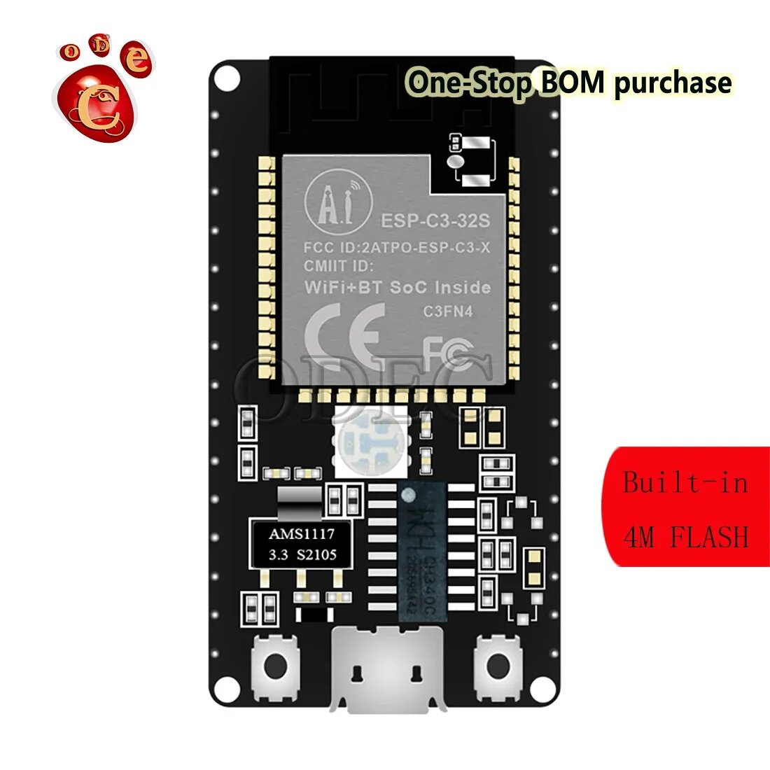 ODEC ESP-C3-32S WiFi+Bluetooth 5.0 модуль C3-32S KIT 4M