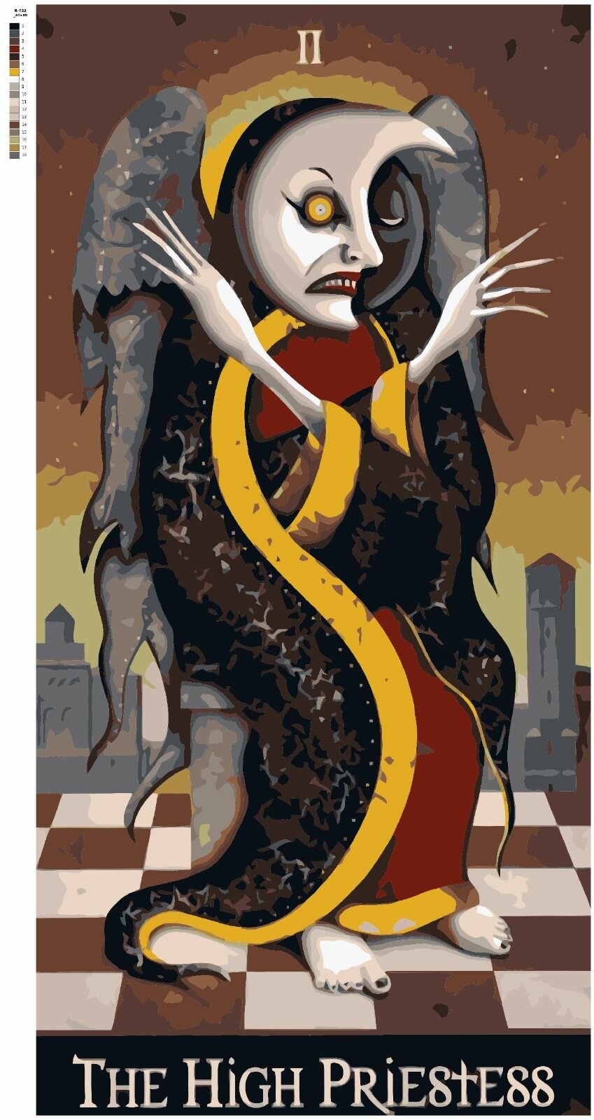 Картина по номерам R-733 "Таро карта - Императрица" 40x80 см