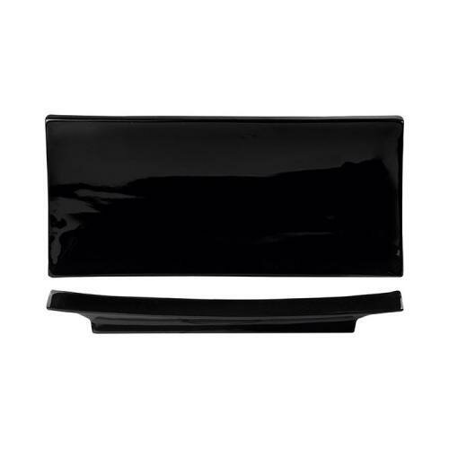 Блюдо для суши "Кунстверк", фарфор, высота 17, длина 270, ширина 115мм, черный