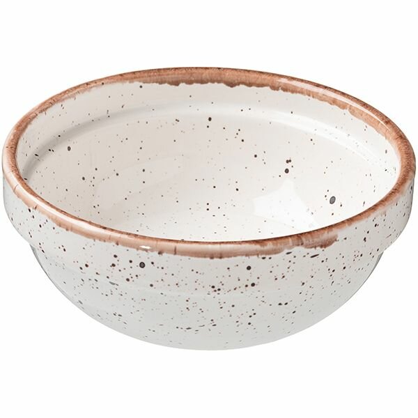 Тарелка глубокая "Пунто Бьянка", фарфор, 0,6л, D-155, H-60мм, белый, черный