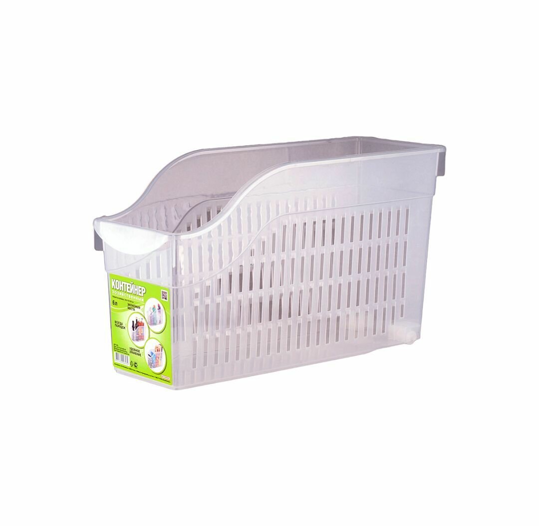 Контейнер POLIMERBYT хозяйственный на колесах 6л Размер 35,5х13х20см для дома дачи хранение