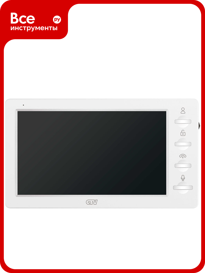 Монитор видеодомофона CTV M3702 Gamma W, формата AHD с IPS экраном 7, со встроенным источником питания, белый
