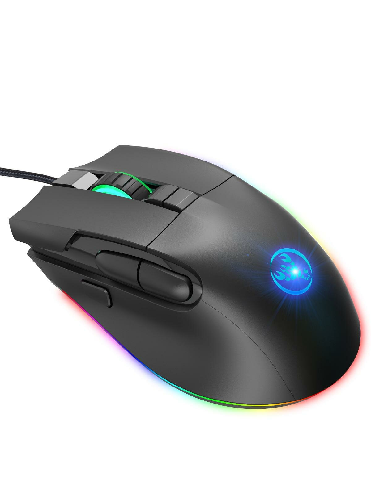 For Creative 8-Button Wired Mouse Ergonomic 7200dpi Corded Mice Programmable Gaming Mouse for DC 5V for Home Office Scho