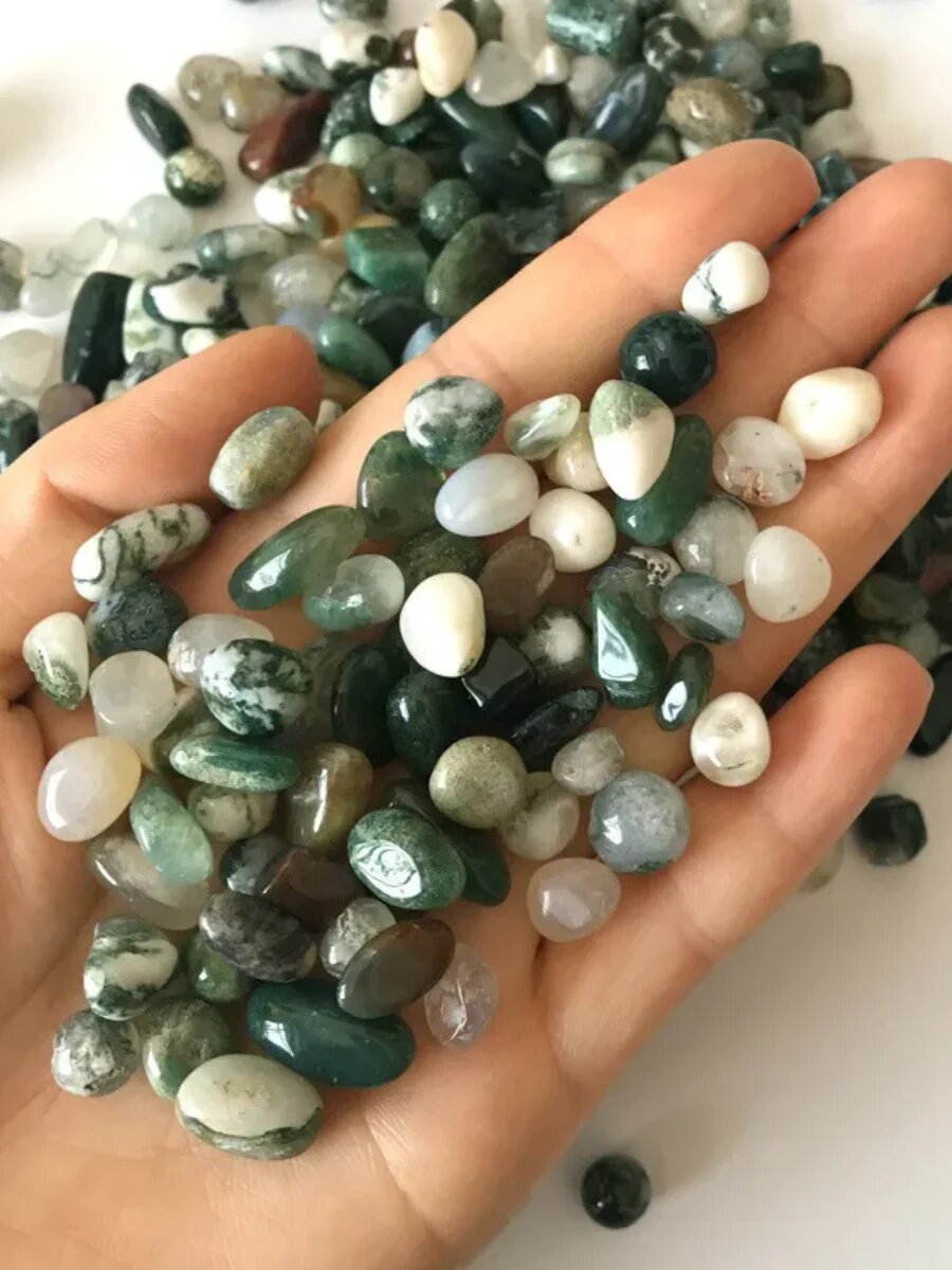 100 Г Натурального Мха-агата, Гравий, Кварцевые Кристаллы, Целебные Камни, Образец Для Аквариума