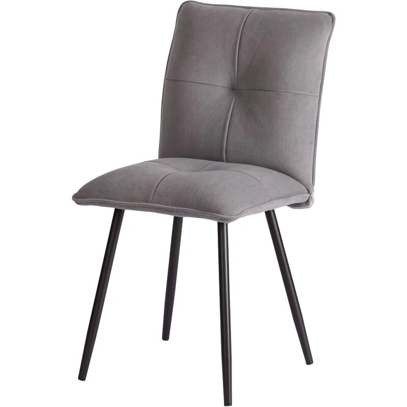 Стул Комус Мебель Flip велюр , 41х55х88, серый/черный