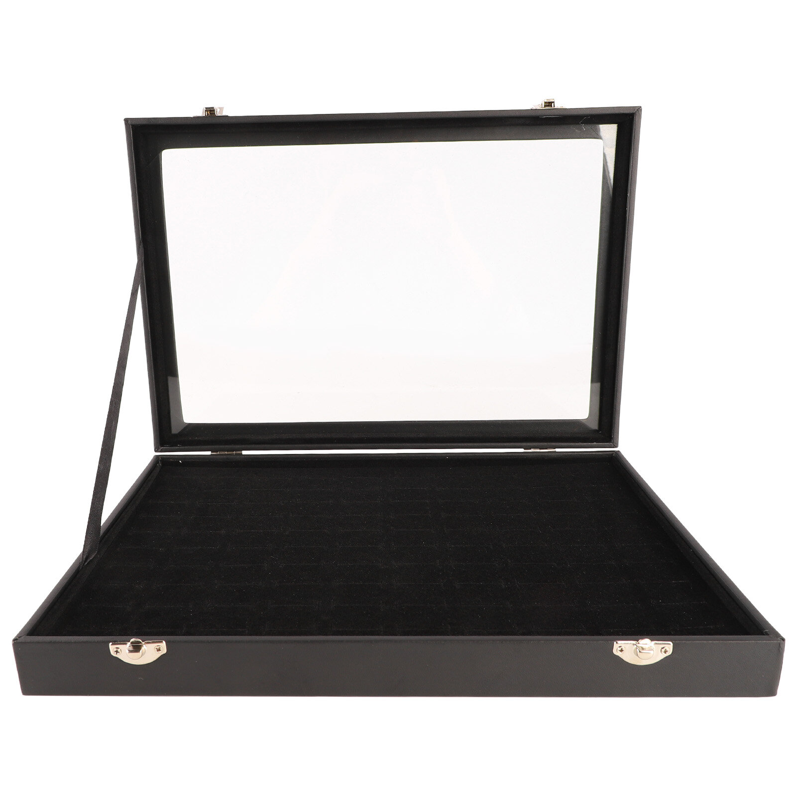 Витрина-органайзер для ювелирных изделий с прозрачной крышкой, 100 отделений для сережек-гвоздиков, держатель для хранения аксессуаров