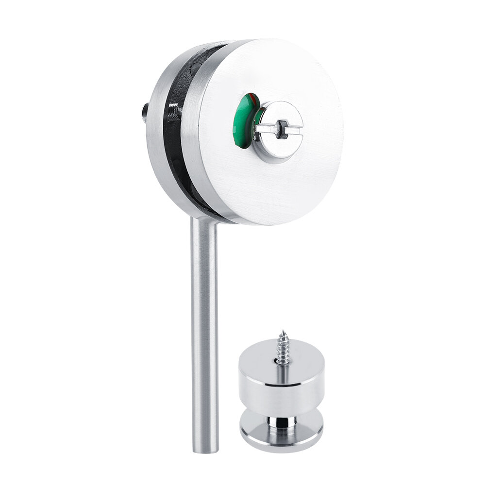 Замок для двери из цинкового сплава с болтом и индикатором занятости/свободности для общественных туалетов, красный (занято) и зеленый (свободно) цвета, серебристый цвет, вес approx. 230g/8.11oz, размер как на картинке, 1шт в упаковке