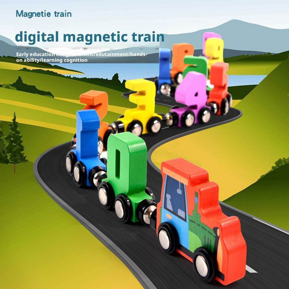 Игрушки для раннего развития детей в области математики, числовой поезд