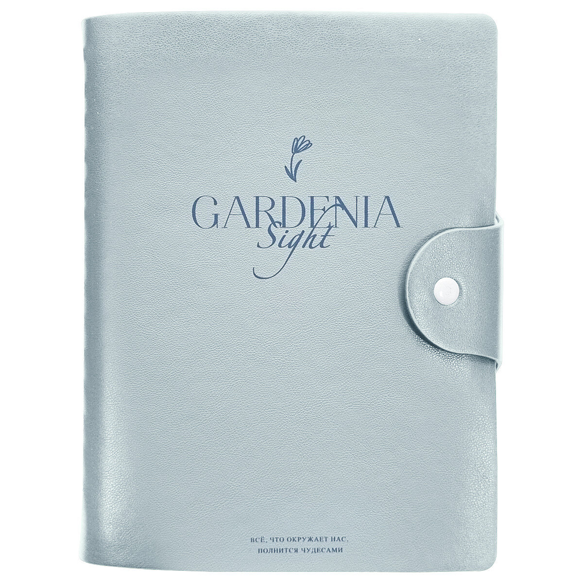 Бизнес-тетрадь, Infolio, 140x200 мм, 192 стр, мягкий переплет, полускрытая спираль, клетка, Garden, голубой