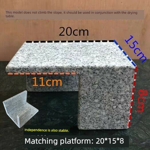 Гранитная панель для солнечного купания черепах 20x15x8 см, аксессуары для водных черепах, нескользящая