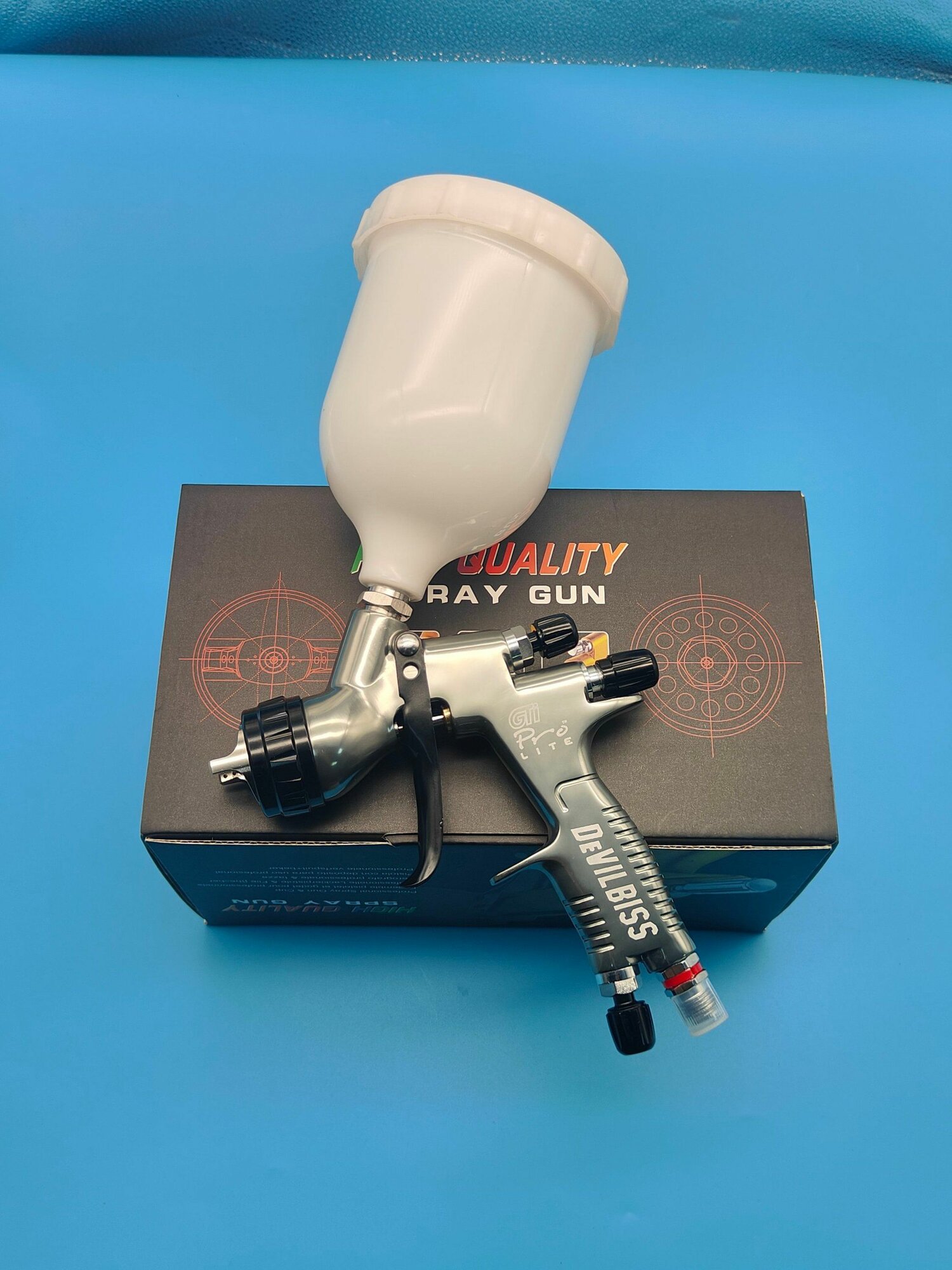 Пневматический краскопульт DEVILBISS GTI PRO LITE TE20 с соплом 1.4 мм, премиум