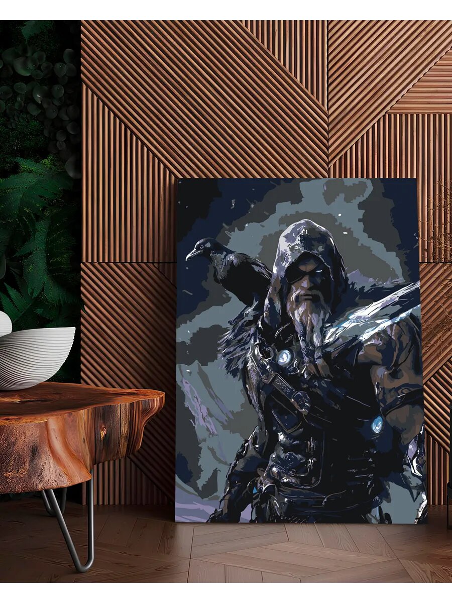 Картина по номерам счастливый художник "Викинг-Один", холст на подрамнике, 40x50 см