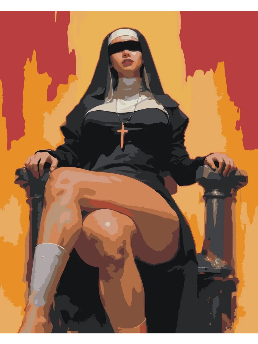 Картина по номерам Монахиня