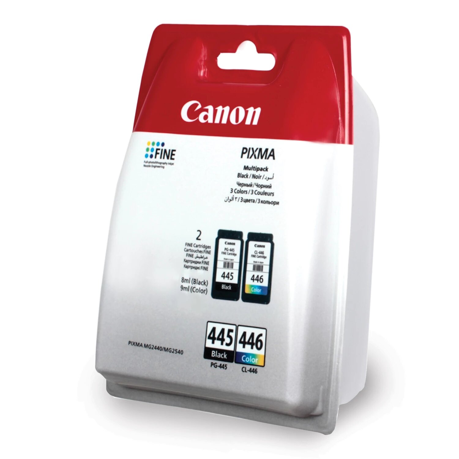 Картридж струйный CANON (PG-445/CL-446) PIXMA MG2440/MG2540, оригинальный комплект 2 цвета, 180 страниц