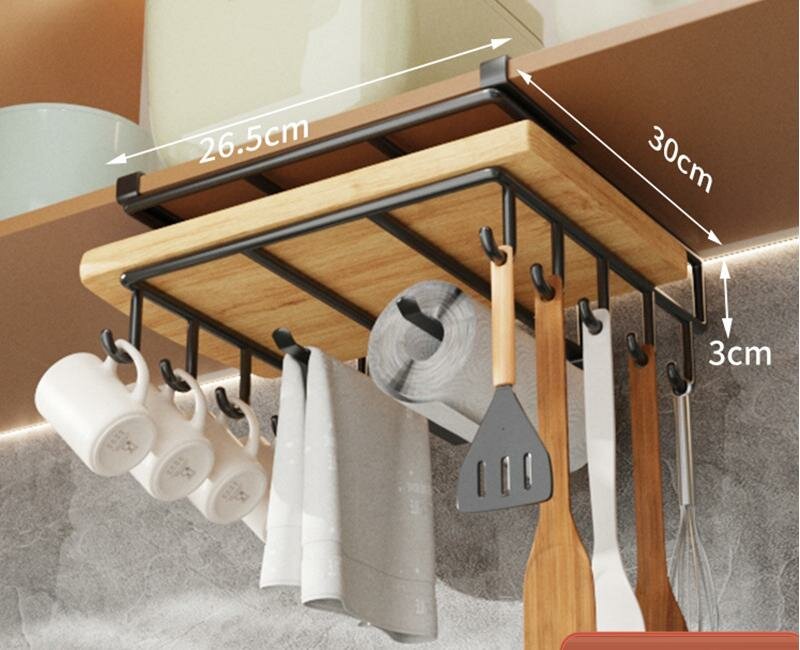 Держатель подвесной для кухонных принадлежностей, металлический, универсальный