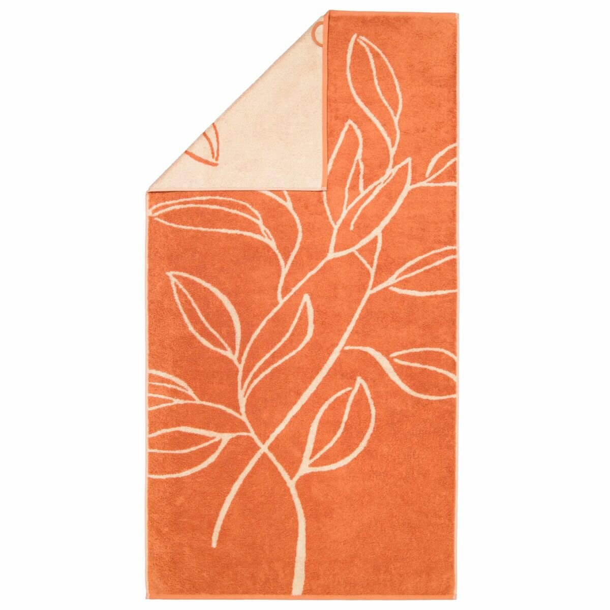 Полотенце махровое Cawo Floral 70x140см, цвет медный, плотность 500 г/м2
