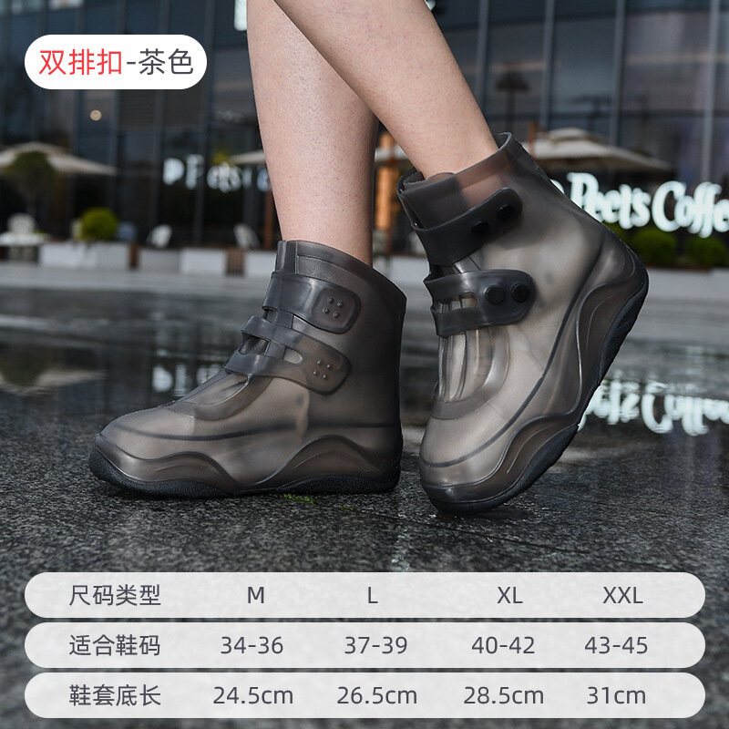 Чехлы для обуви для женщин, водонепроницаемые и нескользящие, силиконовые дождевые чехлы для мужчин, детские дождевые сапоги, утолщенные и износостойкие обувные чехлы