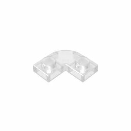 Белые пластиковые блоки Gobricks 2x2 с угловым вырезом 1x1