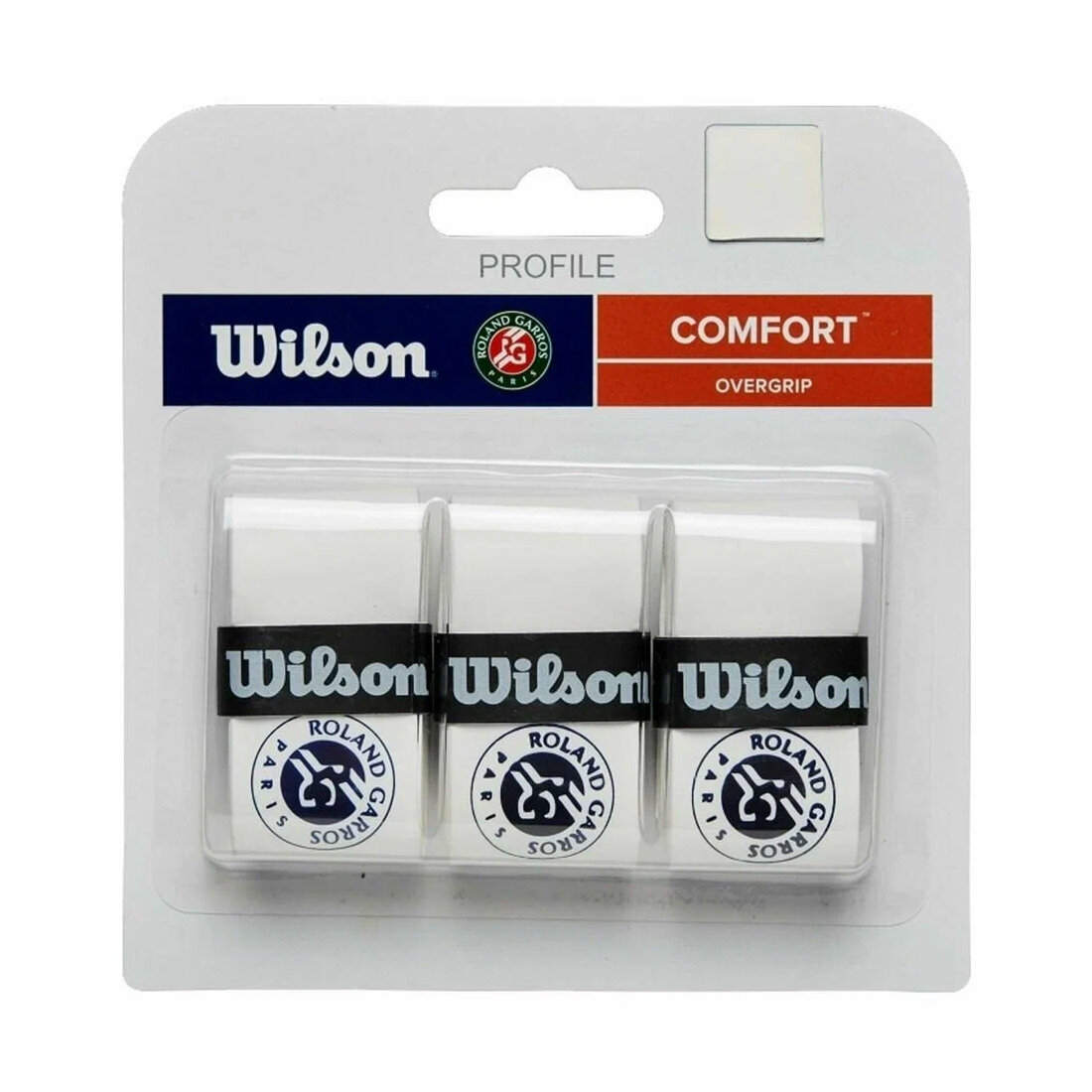 Обмотка для ручки Wilson Overgrip Pro Roland Garros 2024 x3, White