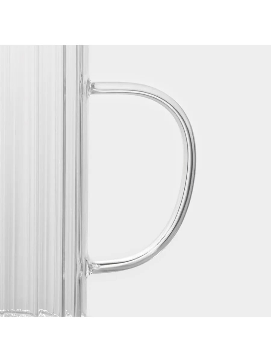 Стеклянная кружка с полоской, 320 мл – стиль и практичность