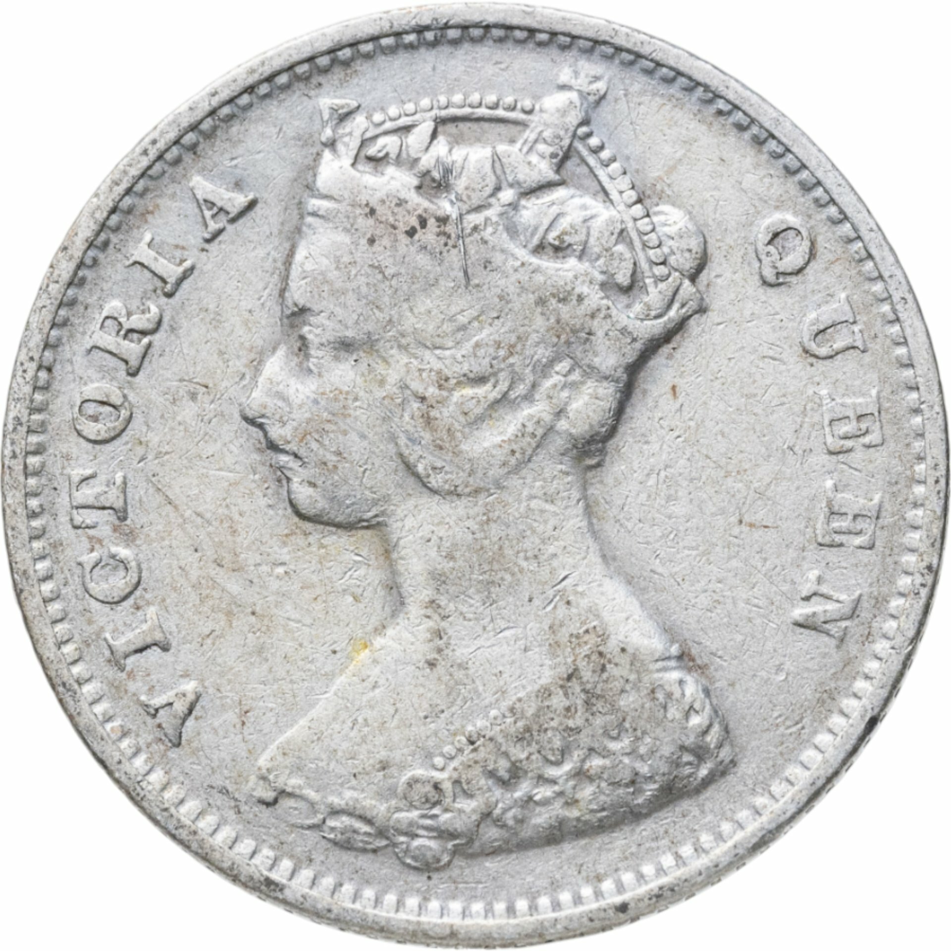 Гонконг 10 центов cents 1898, Серебро 800, в сохранности XF