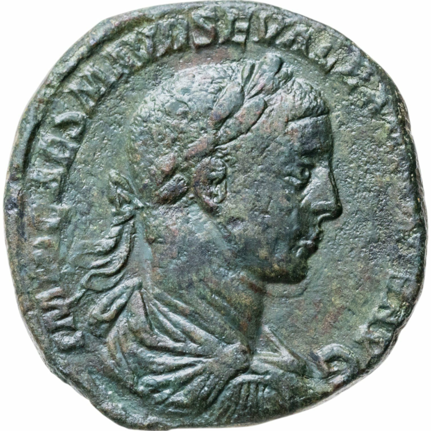 Римская Империя, Александр Север, 222-235 гг, Сестерций Монета, Бронза, в сохранности VF