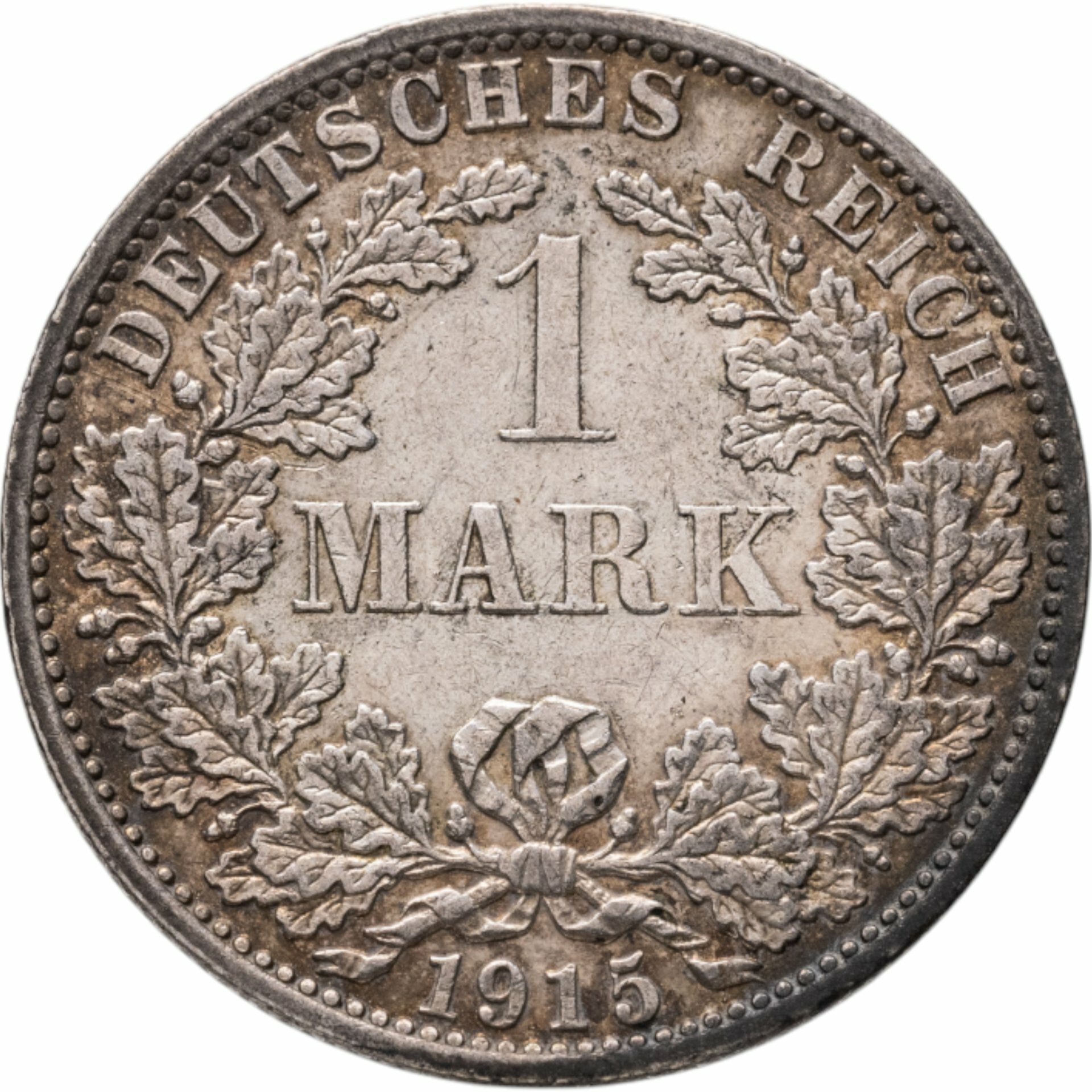 Германия 1 марка 1915 Знак монетного двора: "A" - Берлин, Серебро 900, в сохранности XF-AU