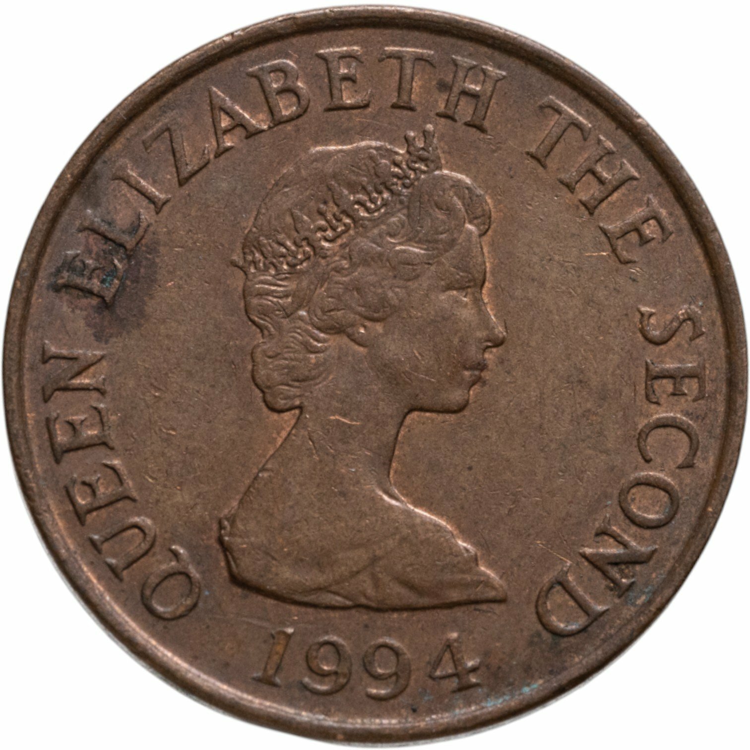 Джерси 1 пенни penny 1986-1994, Бронза, в сохранности XF-AU