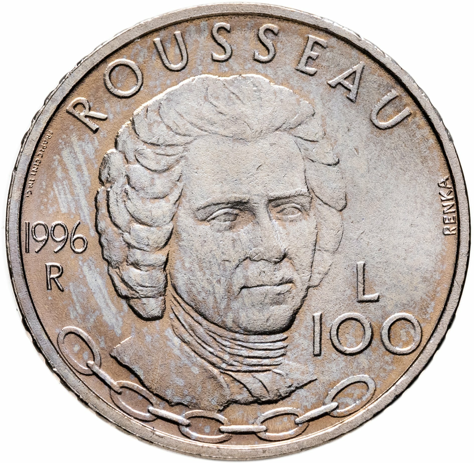 Сан-Марино 100 лир lire 1996, Мельхиор медь-никель, в сохранности UNC