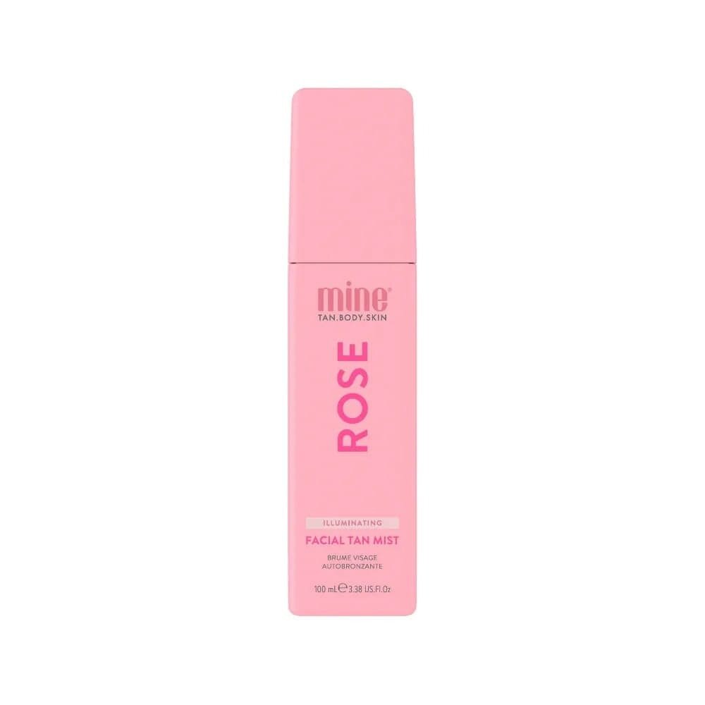 MINE TAN, Спрей-мист автозагар с успокаивающей розовой водой Rose Water Illuminating Facial Tan Mist, 100 мл