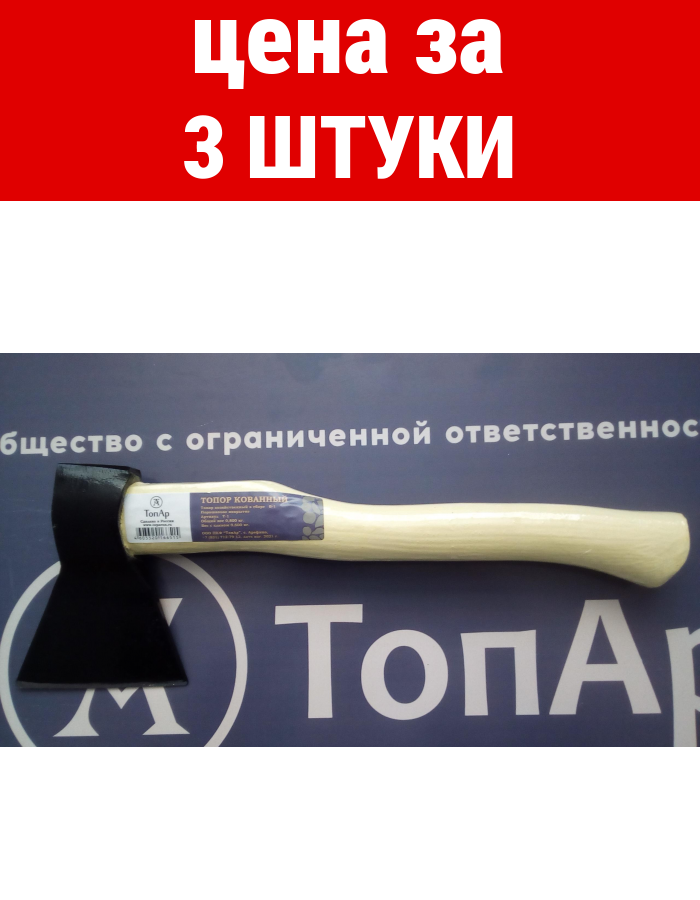 Комплект 3 шт, топор Б-1 ХОЗ В СБ 600ГР КОВ Т-АР