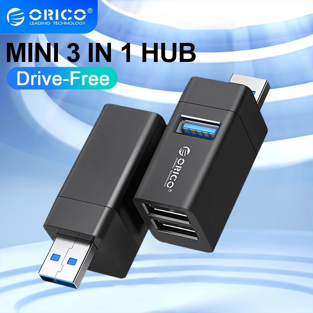 ORICO USB 3.0 концентратор 2xUSB, Aluminum alloy GY