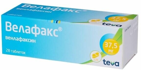 Велафакс таблетки 37,5мг 28шт