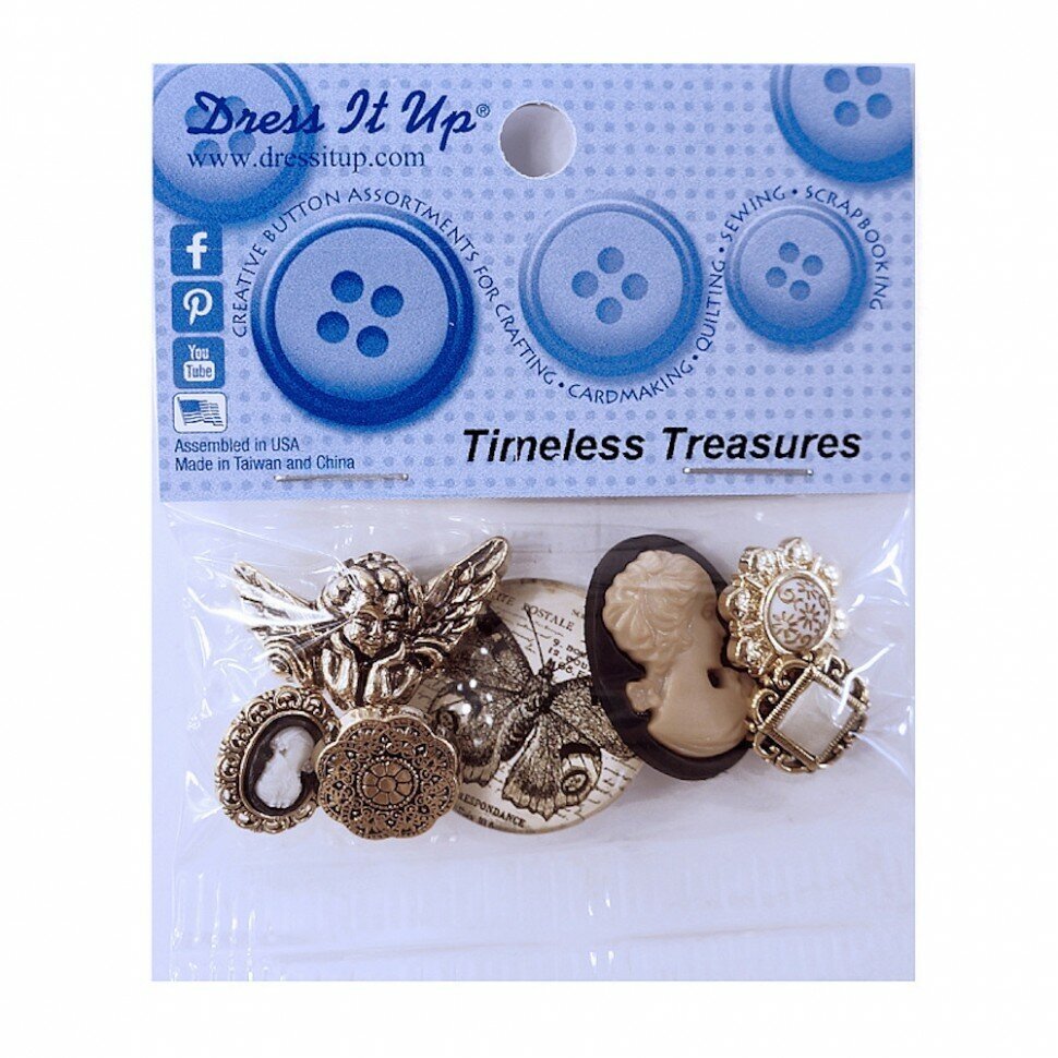 #10067 Пуговицы декоративные "Сокровища" Dress It Up 10 шт