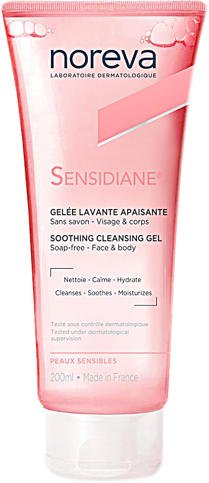 NOREVA Сенсидиан Гель для лица и тела очищающий смягчающий, 200 мл