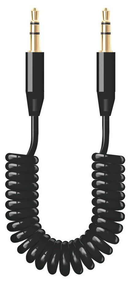 AUX-кабель витой, 1,2 метра, черный, Deppa