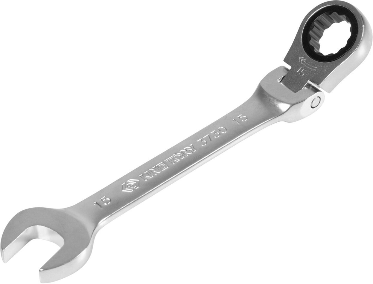 Ключ трещоточный комбинированный с шарниром 15 мм KING TONY 373015M
