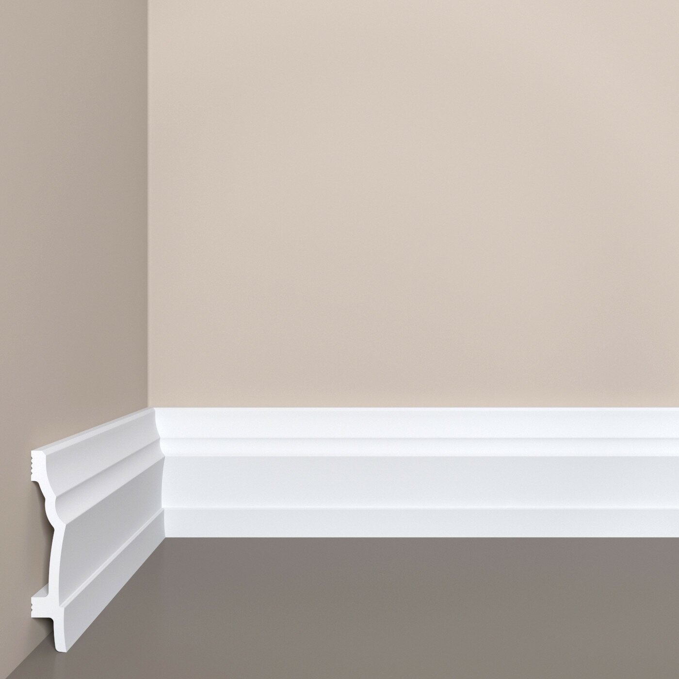 Плинтус напольный ударопрочный bello deco П20 80х14x2000 мм под покраску 1 штука