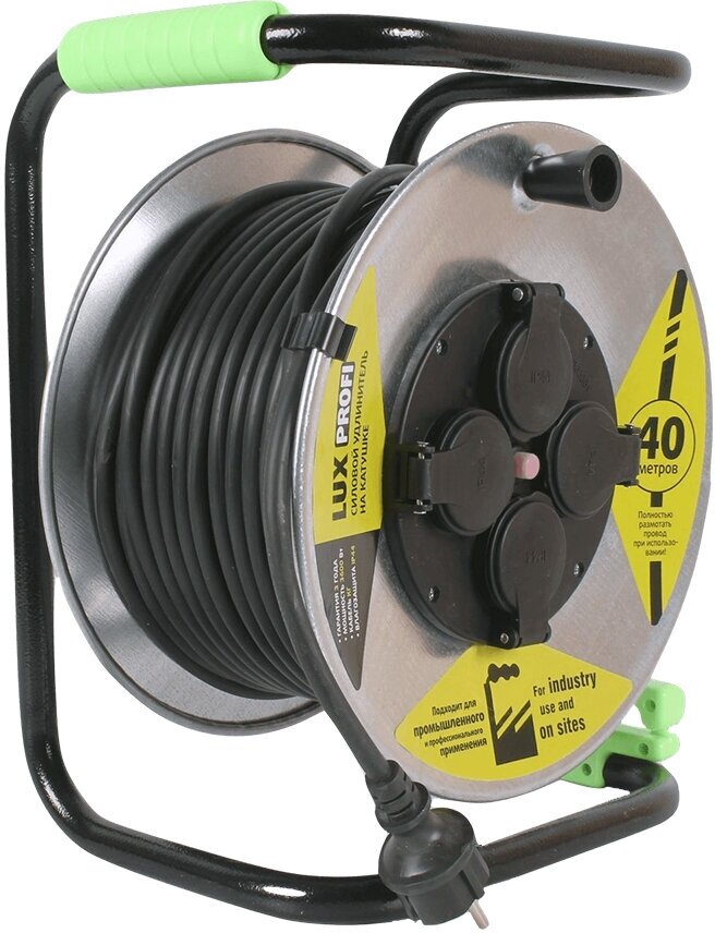 Удлинитель силовой LUX PROFI на металлической катушке К4-Е-40 КГ 3x1.5 16А 40м
