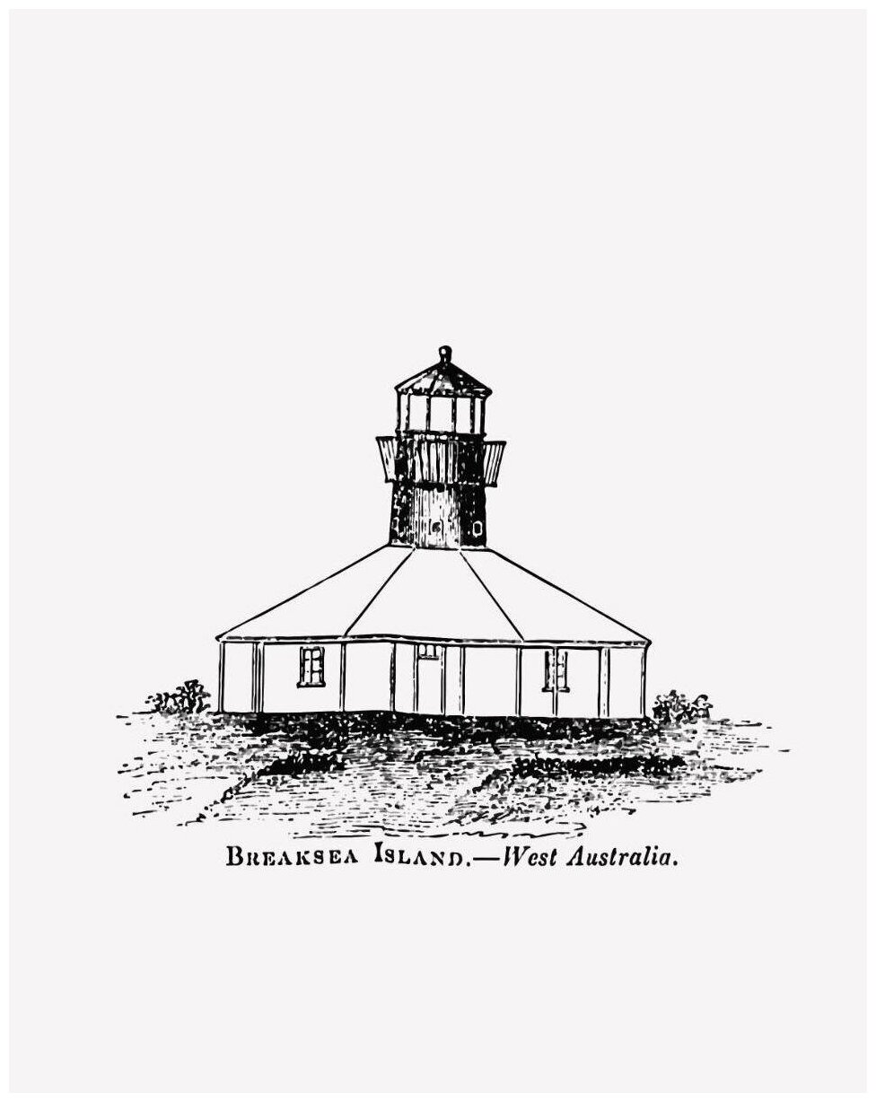 Постер / Плакат / Картина Маяки - Маяк на острове Брейкс 50х70 см в подарочном тубусе