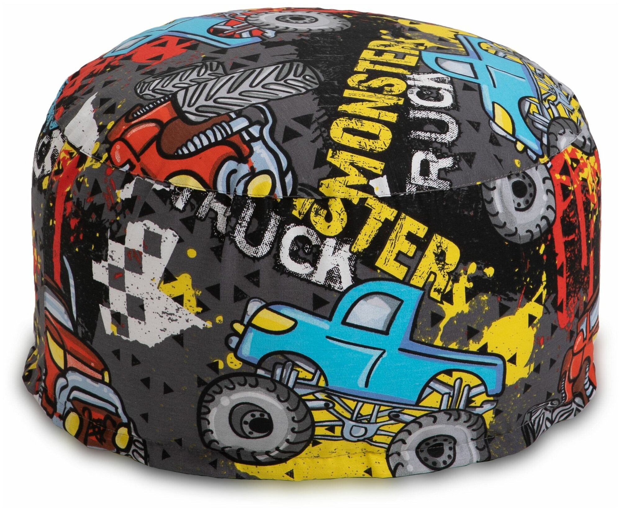 Пуфик Пуффбери «Таблетка», размер большой (30х55см), Жаккард Монстер Трэк