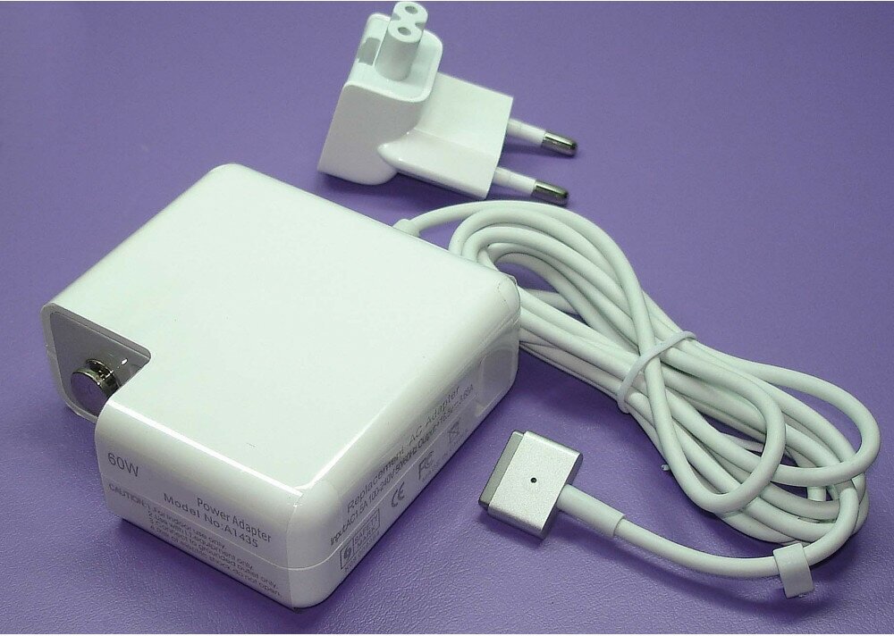 Зарядка для ноутбука Apple 16.5V 3.65A 60W MagSafe 2 (A1184 A1330 1344 A1435), OEM