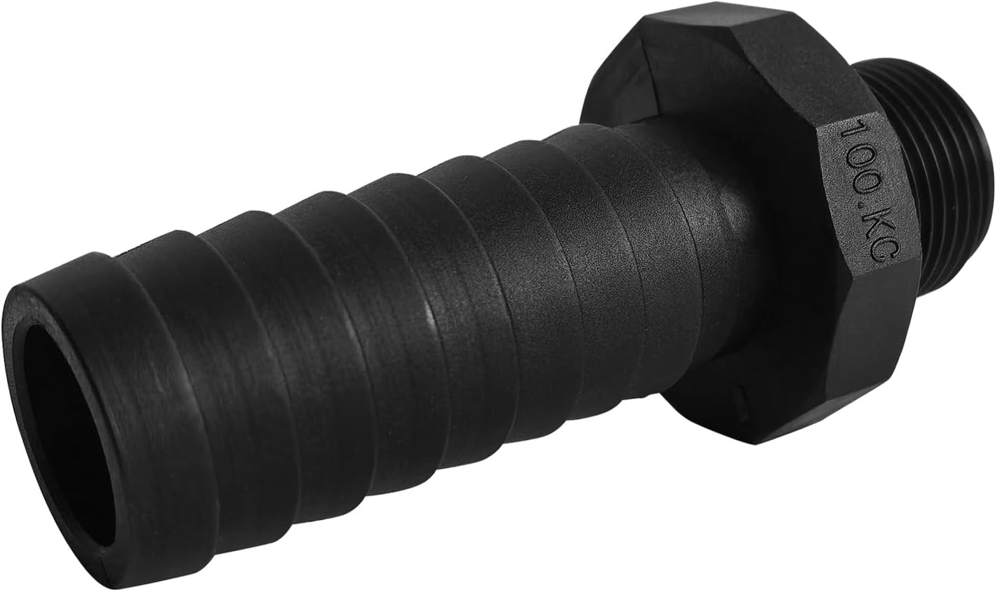 10 шт. соединитель с штуцером 1" и наружной резьбой 3/4" NPT, пластиковый штуцер для шланга, адаптер, промышленный с трубой.