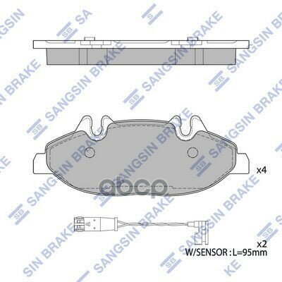 Колодки передние MERCEDES VITOVIANO (W639) SP2331 Sangsin brake арт. SP2331