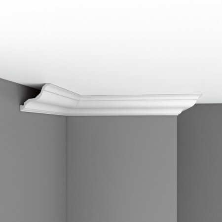 Плинтус Потолочный Гладкий Decomaster DP356А В115хШ110хД2400 мм / Декомастер.