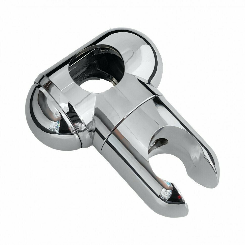 Крепление лейки для душевой кабины, на штангу рейлинг D25 мм, держатель, цвет хром, ABS пластик