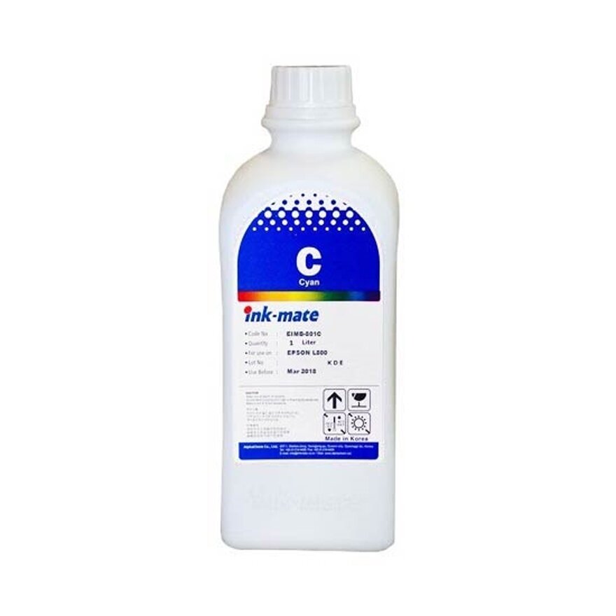 Чернила ink-mate EIM-801C для EPSON (T6732/T6642) L100/L120/L200/L800/L850 (1000мл, cyan, Dye)