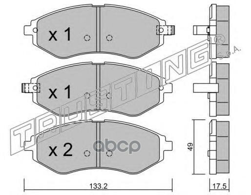 К-т дисков. тормоз. колодок Chevrolet Aveo 2011- Trusting арт. 5241